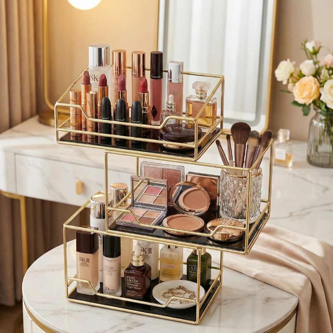 TripleShine Cosmetic Rack | 3-Tier Makeup Organizer & Vanity Storage ...